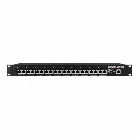 PATCH PANEL POE 10 PORTAS FAST ETHERNET EVOLUTION 48V GERENCIÁVEL - VOLT