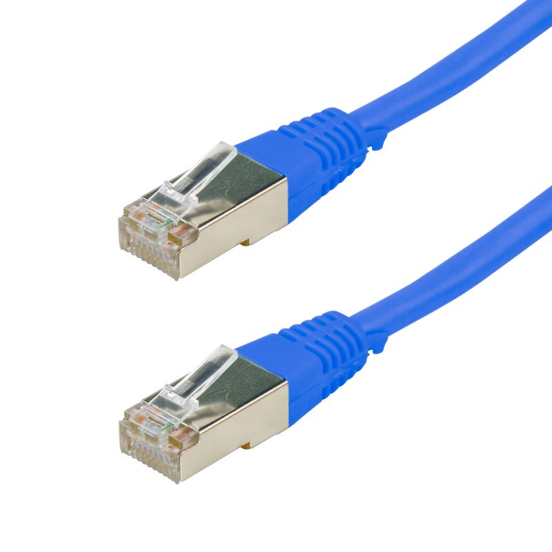 CABO PATCH CORD CAT5E BLINDADO FTP AZUL 2M