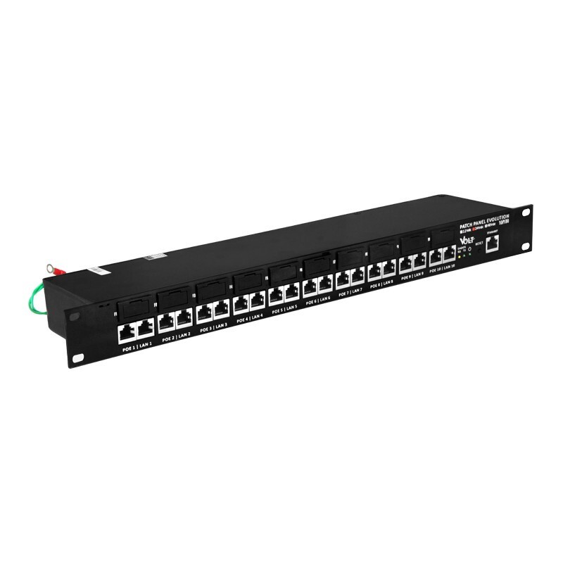 PATCH PANEL POE 10 PORTAS EVOLUTION 24V GERENCIÁVEL - VOLT