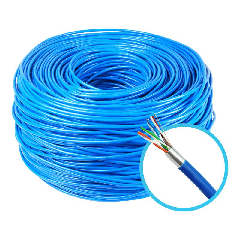 CABO DE REDE BLINDADO CFTV HD 4P 24AWG AZUL FTP - 305M
