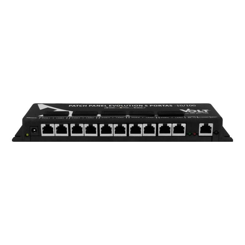 PATCH PANEL POE 5 PORTAS EVOLUTION GERENCIAVEL 24V - VOLT