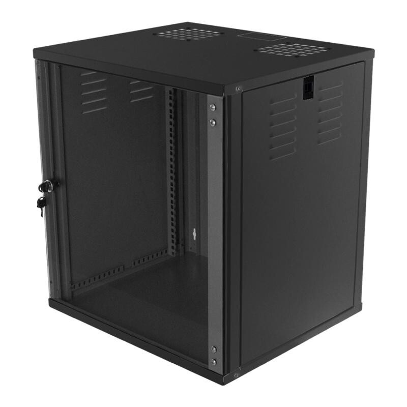 RACK DE PAREDE DESMONTÁVEL PRETO 08U 450MM - FIBRACEM