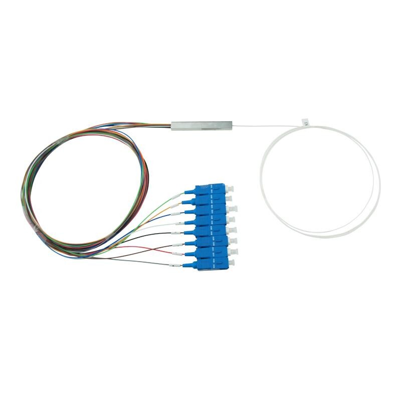 SPLITTER ÓPTICO STEEL TUBE 1X8 CONECTORIZADO SC/UPC - FIBERHOME