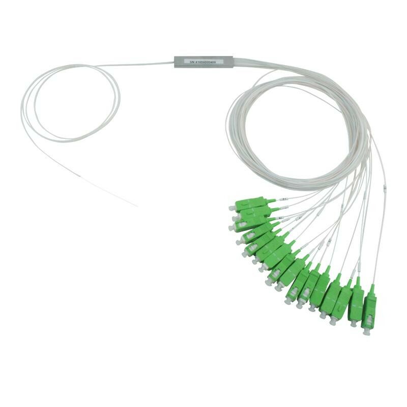 SPLITTER ÓPTICO PLC 1X16 CONECTORIZADO SC/APC VERDE